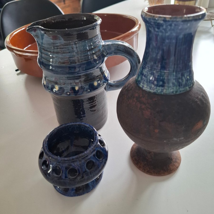 Blandad blå keramik Visby bla, 60-70-talet | Köp på Tradera (714498806)