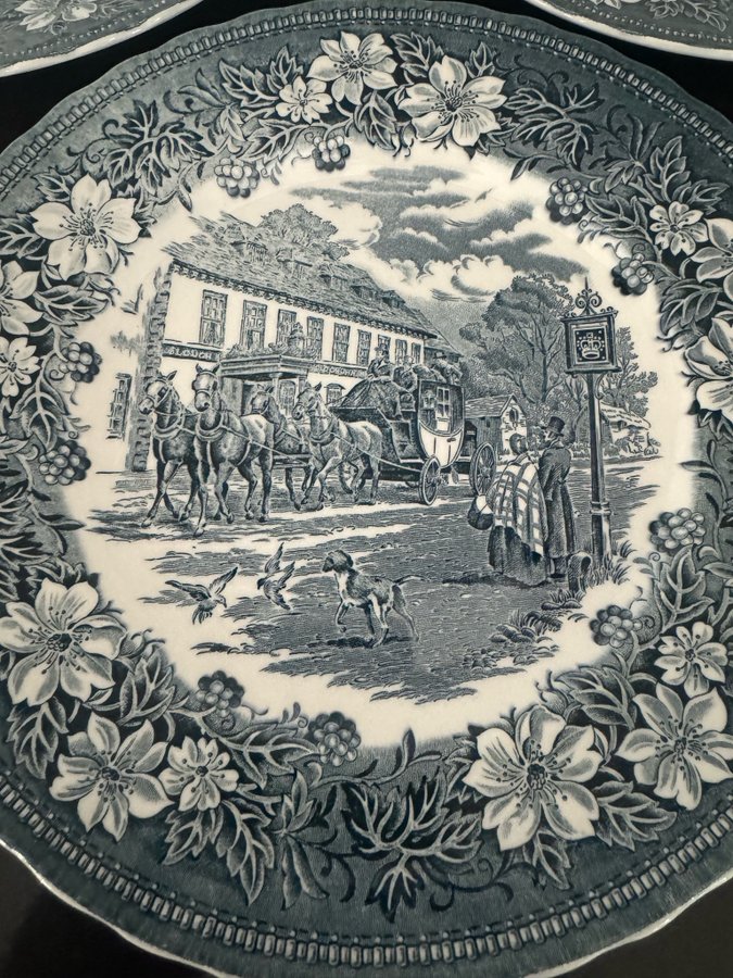 3 st Royal Tudor Ware Coaching Taverns Stafford.. | Köp på Tradera ...