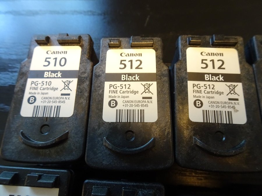 10 stycken tomma bläckpatroner PG-510, PG-512, .. | Köp på Tradera ...