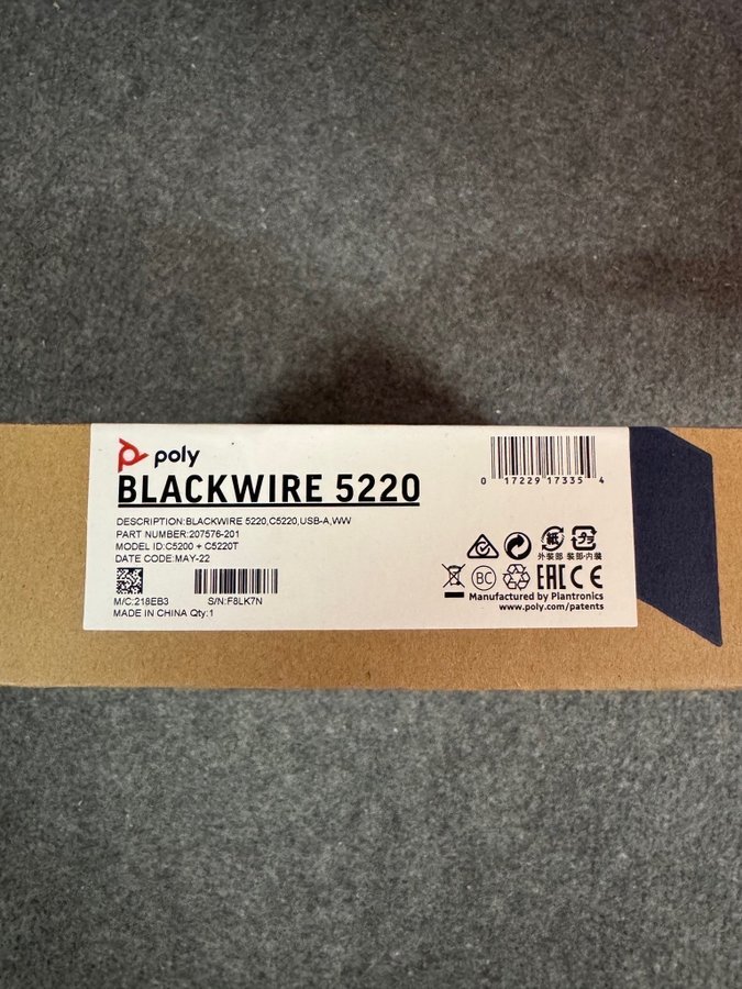 Ny skick! Poly Blackwire 5220 brusreducerande | Köp på Tradera (711672346)