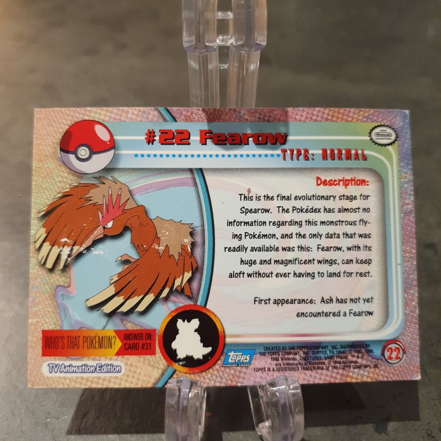 Pokémonkort topps - Fearow #22 | Köp på Tradera (708653227)