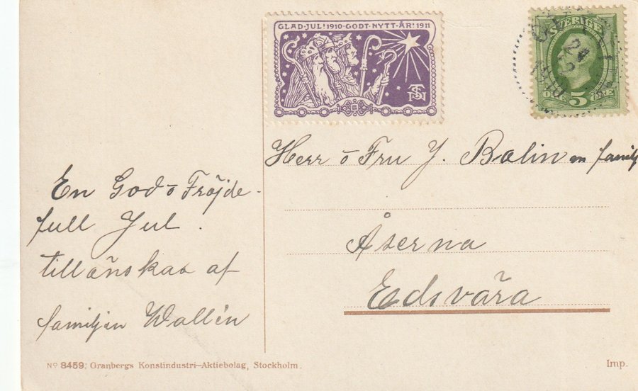 Semmy Nyström 1910. Tomte matar gri.. | Köp från inghan på Tradera ...