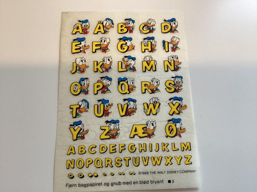 Gnuggisar Kalle Anka danska bokstäver (Anders A.. | Köp på Tradera ...