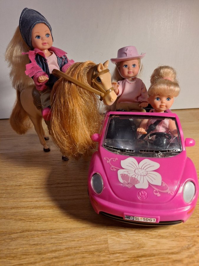 Simba Dockor med Bil och Häst | Köp på Tradera (702175006)