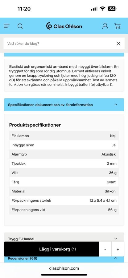 SAFE by GAIA överfallslarm | Köp på Tradera (708676242)