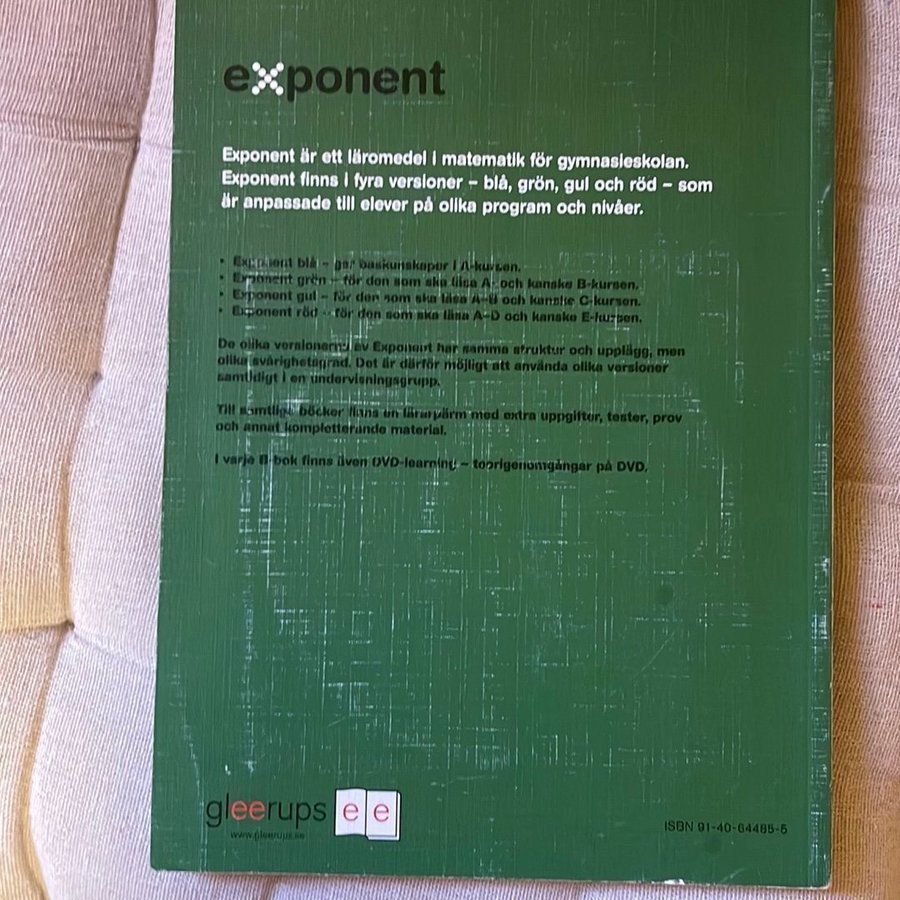 Exponent B Matematik för gymnasieskolan av Däum.. | Köp på Tradera ...