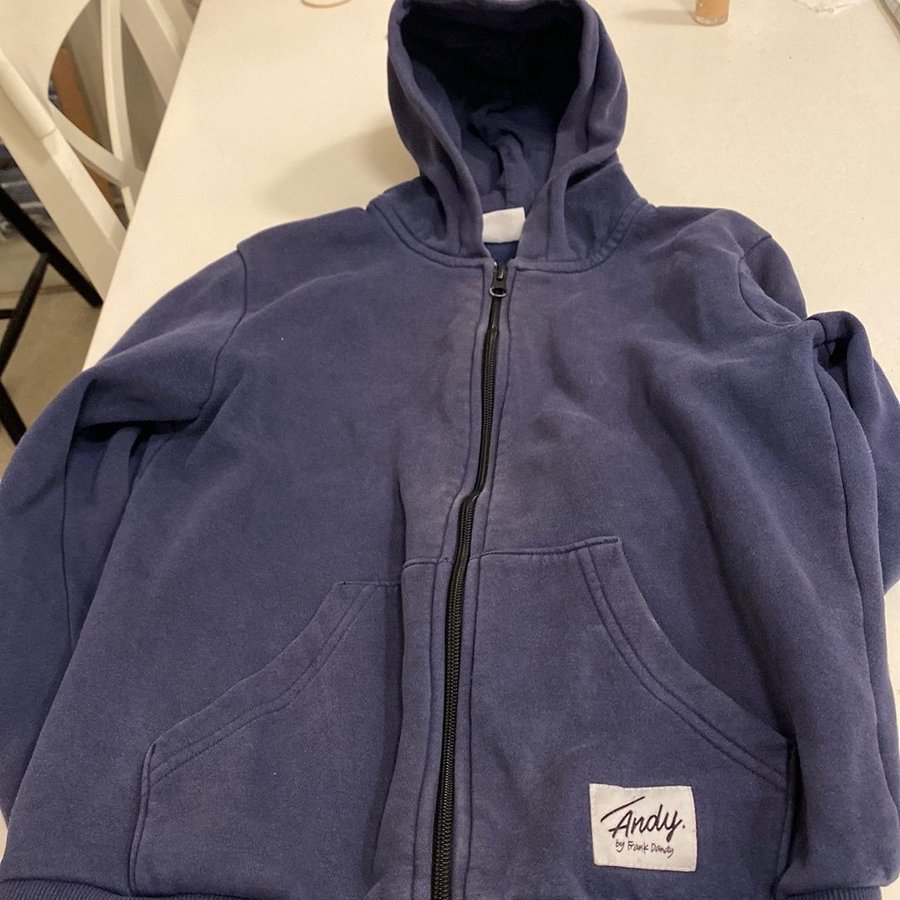 Andy by Frank Dandy blå hoodie, storlek 140 | Köp på Tradera (709340553)