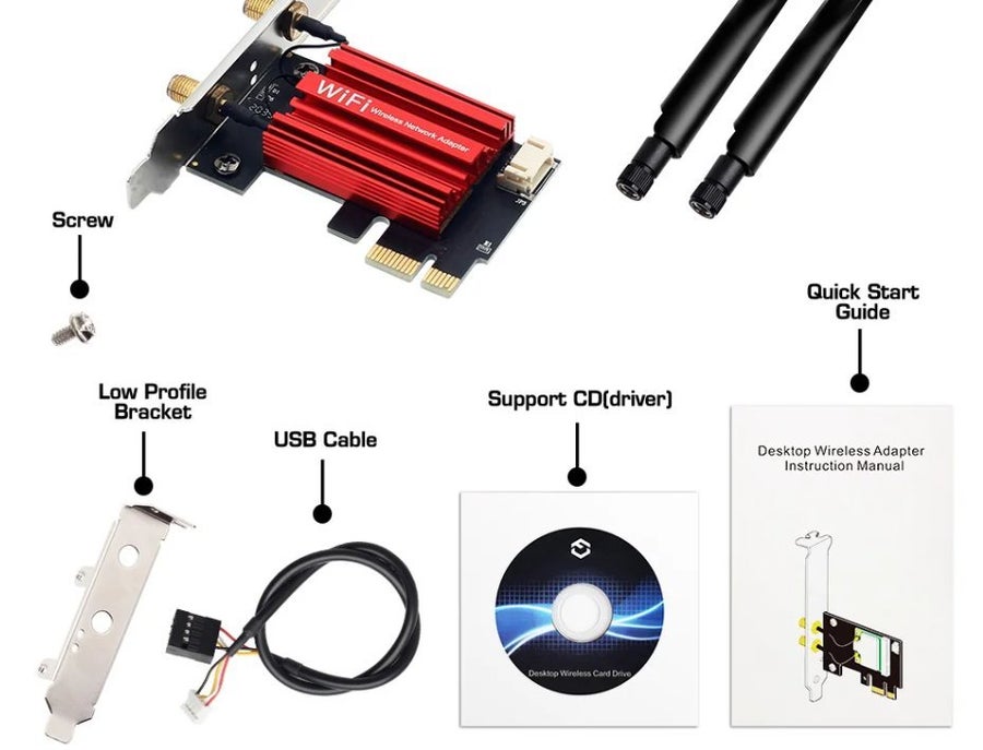 Fenvi WiFi 5 PCIe-adapter med Bluetooth 4.0 | Köp på Tradera (735790326)