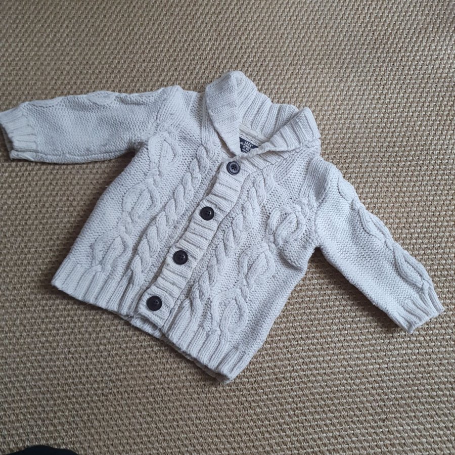 H&M benvit kofta i ullblandning, storlek 74 | Köp på Tradera (734345228)