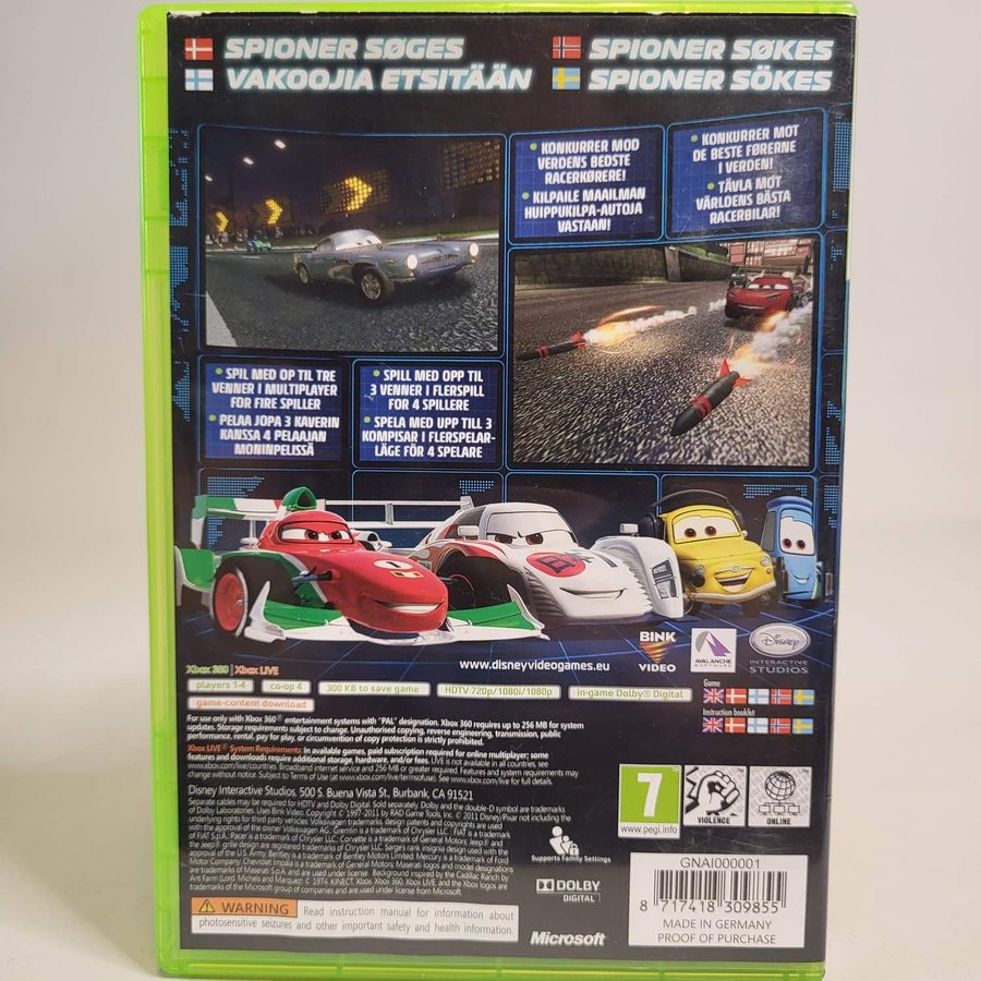 Cars 2 Xbox 360 Disney Pixar Spel .. | Köp från E.Bragd på Tradera ...