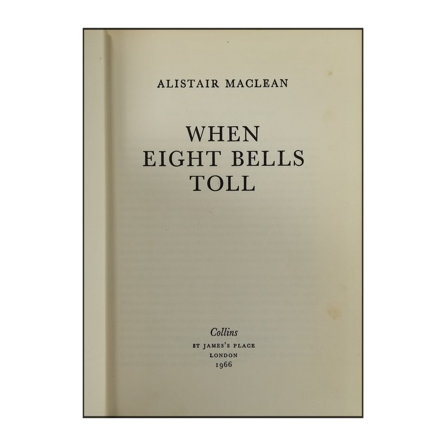 Alistair Maclean: When Eight Bells Toll | Köp på Tradera (671443500) Alistair Maclean: When Eight Bells Toll | Köp på Tradera (671443500)