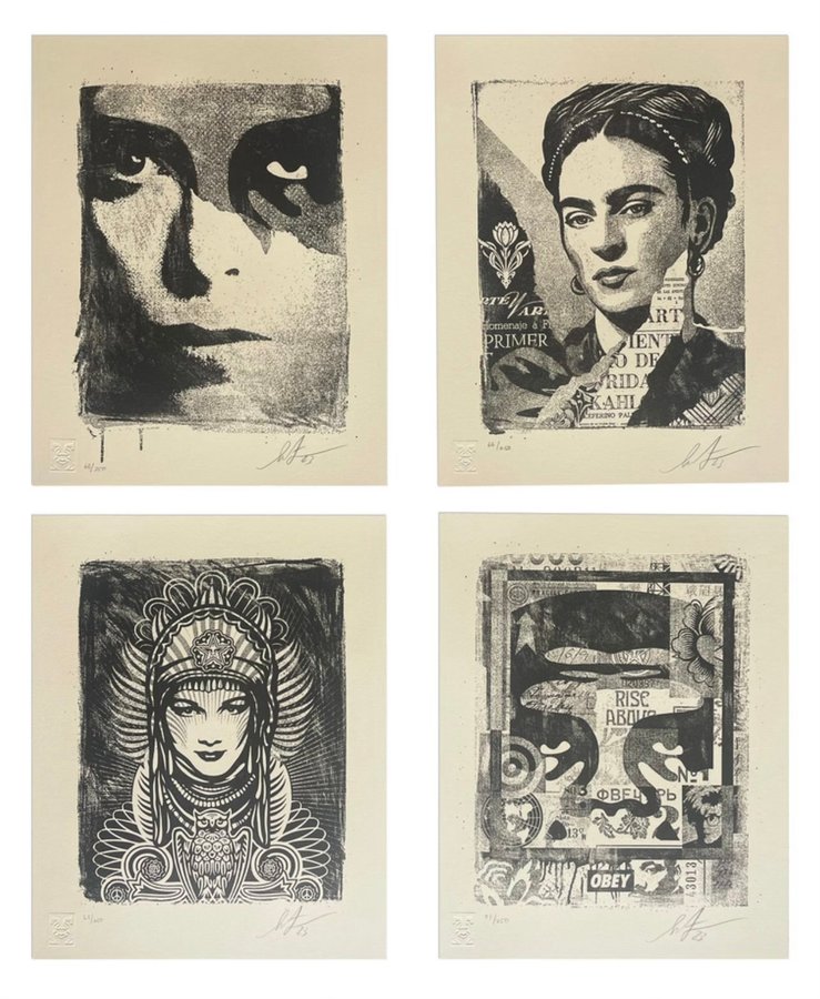 SHEPARD FAIREY signerad original serie letterpr.. | Köp på Tradera ...