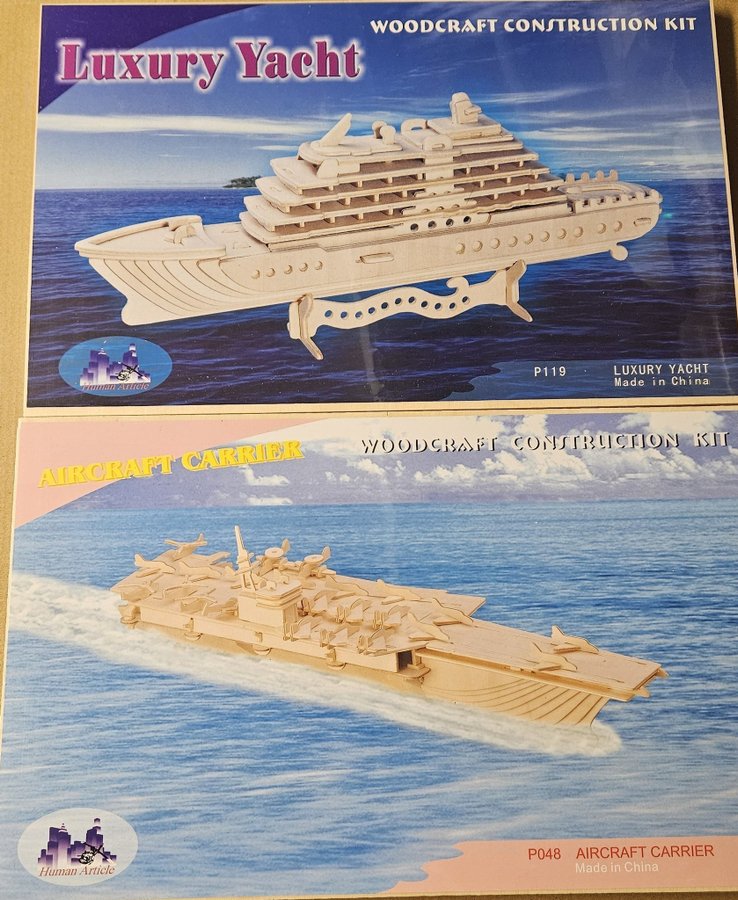 Woodcraft Construction Kit - Lyxyacht och Flygp.. | Köp på Tradera (712160441)