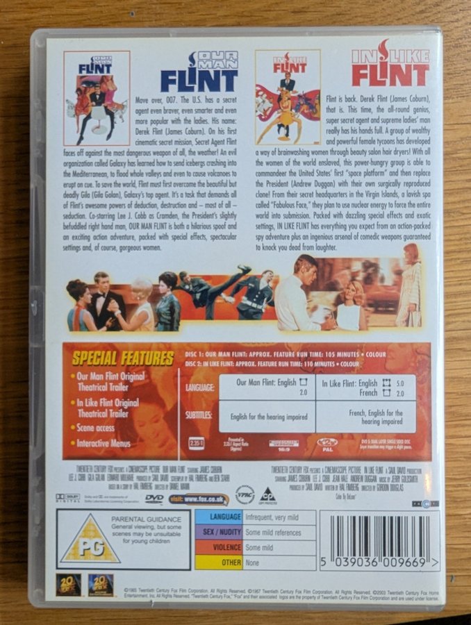 Our Man Flint / In Like Flint - 2 DVD | Köp på Tradera (714329937)