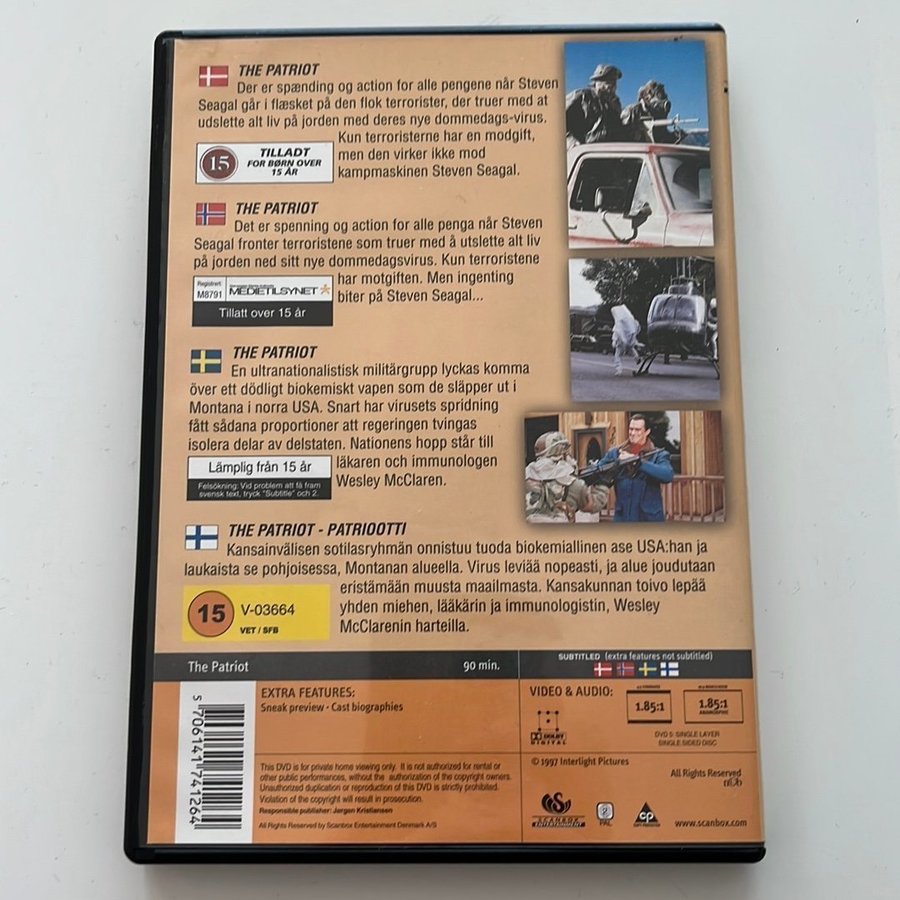 Steven Seagal - BOX / The Patriot / Belly of th.. | Köp på Tradera ...
