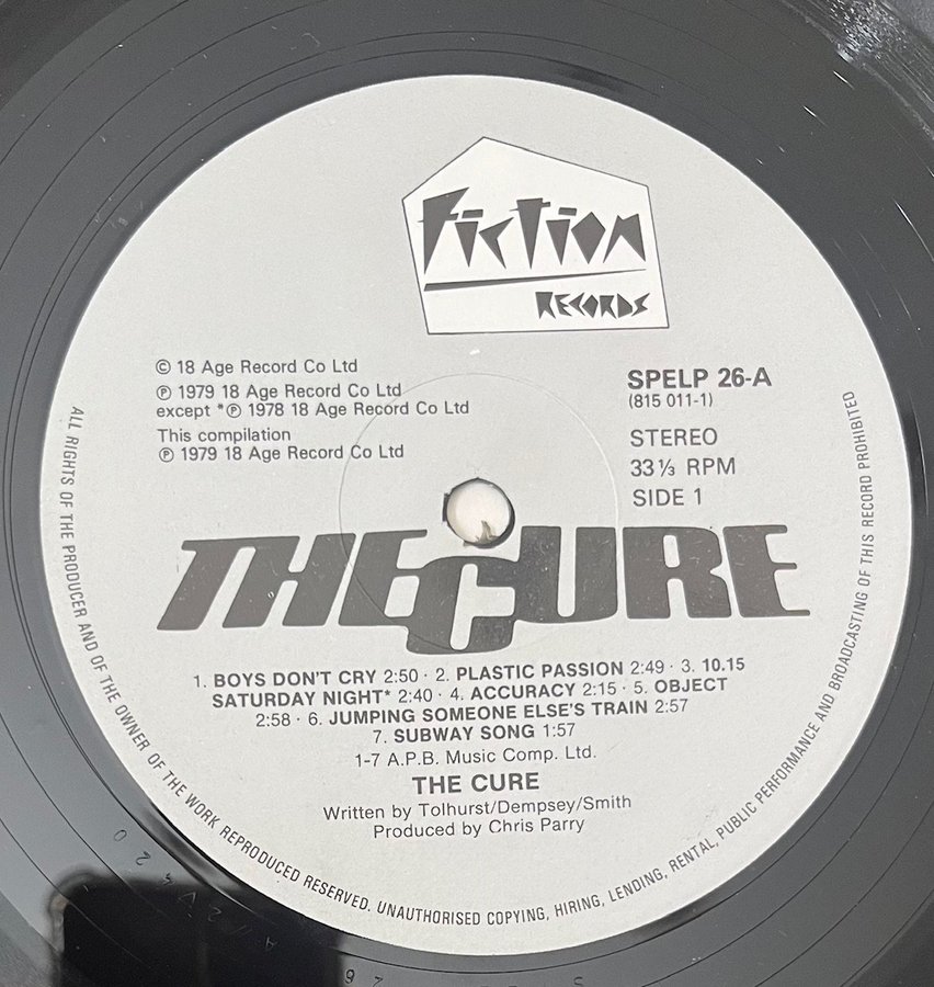 The Cure - Boys Don't Cry - Vinyl LP | Köp på Tradera (734554397)