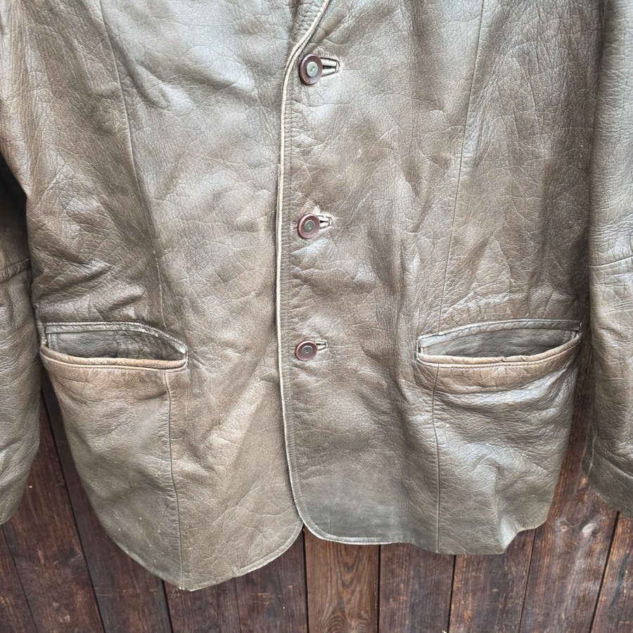 Vintage / Retro Skinnjacka, Petroff, brun, stl XL | Köp på Tradera ...