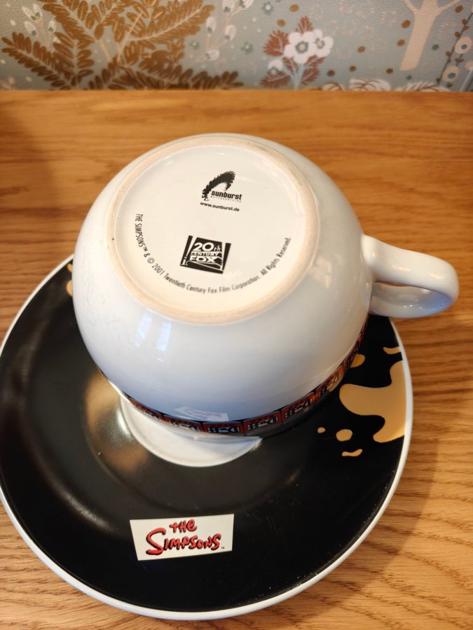 Retro The Simpsons Duff Beer Jumbo Cup & Saucer | Köp på Tradera ...