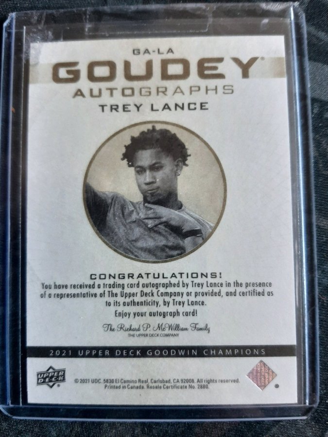 2021 Upper Deck Goodwin Champions Trey Lance Go.. | Köp på Tradera ...