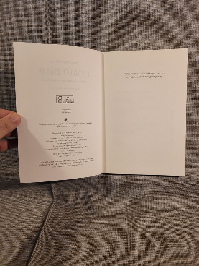 Homo Deus av Yuval Noah Harari | Köp på Tradera (709802930)
