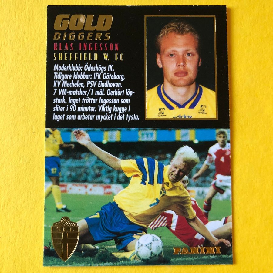 Klas Ingesson / Gold Diggers Panini / Fotboll 9.. | Köp på Tradera ...
