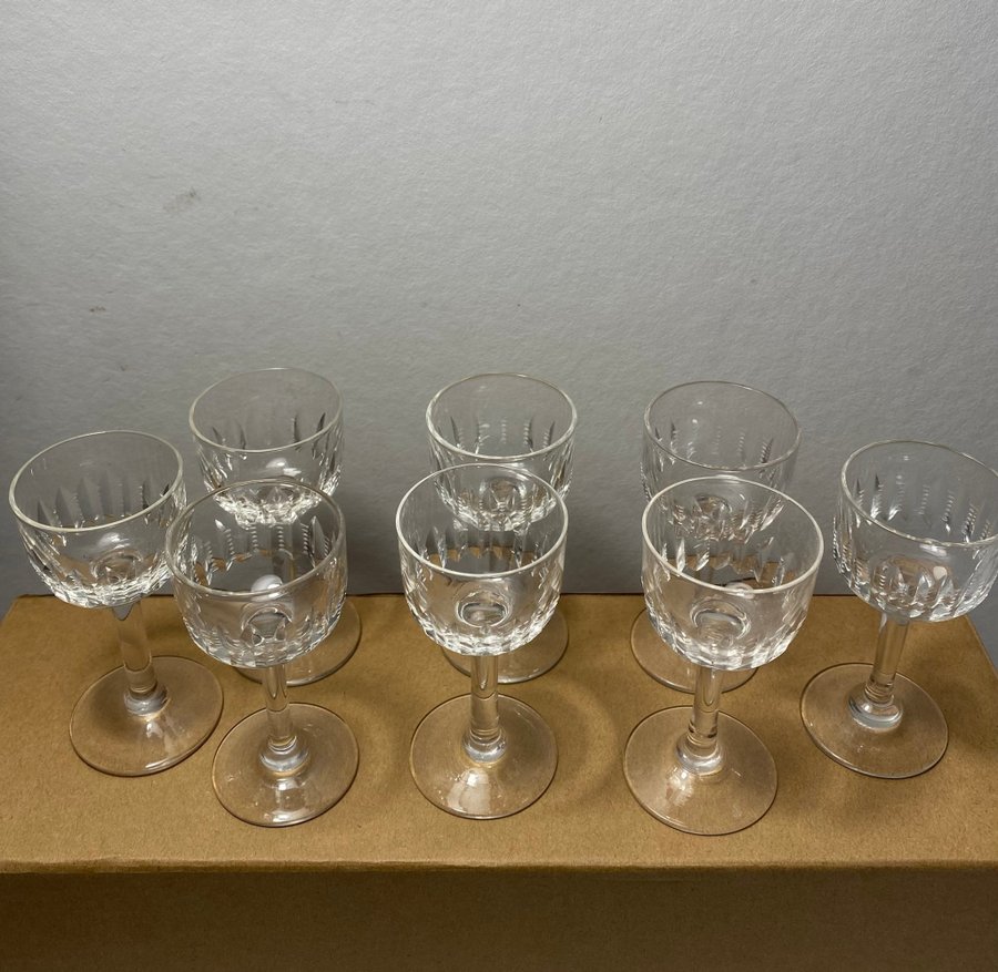 Orrefors vintage snapsglas – kristall – set 8 s.. | Köp på Tradera ...