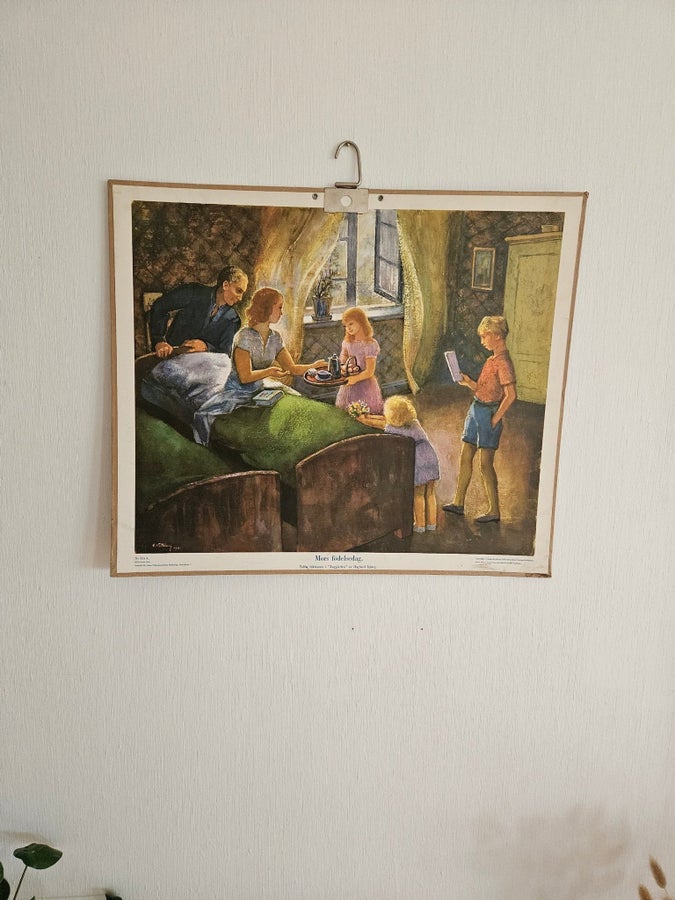 ENDAST AVHÄMTNING. Gammal fin skolplansch Mors .. | Köp på Tradera ...