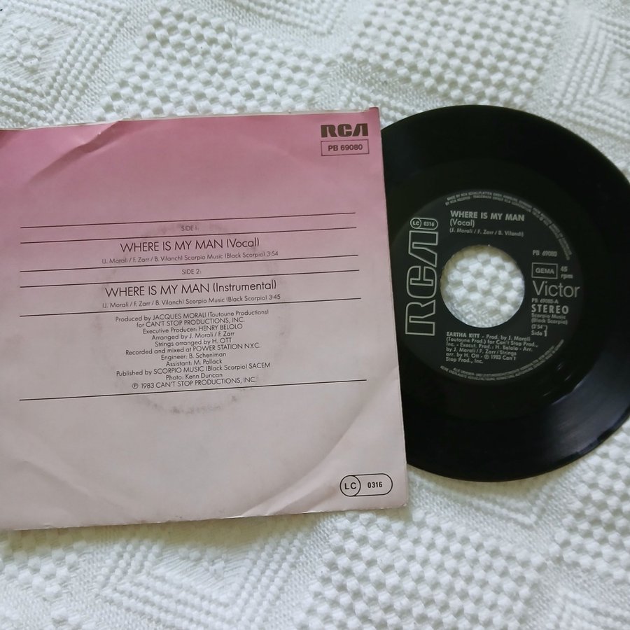 EP - VINYLSKIVA - Eartha Kitt - Where Is My Man.. | Köp på Tradera ...