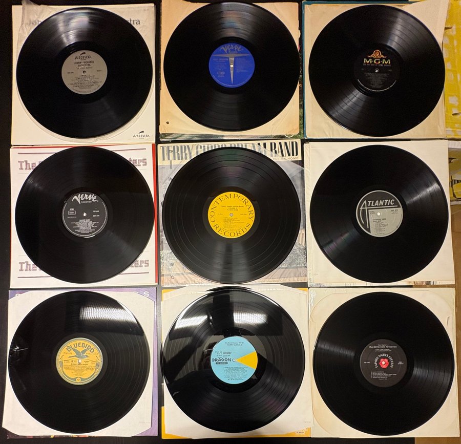 Vinylsamling: Parti med 9 Jazz Vinyl LP-skivor | Köp på Tradera (711097305)