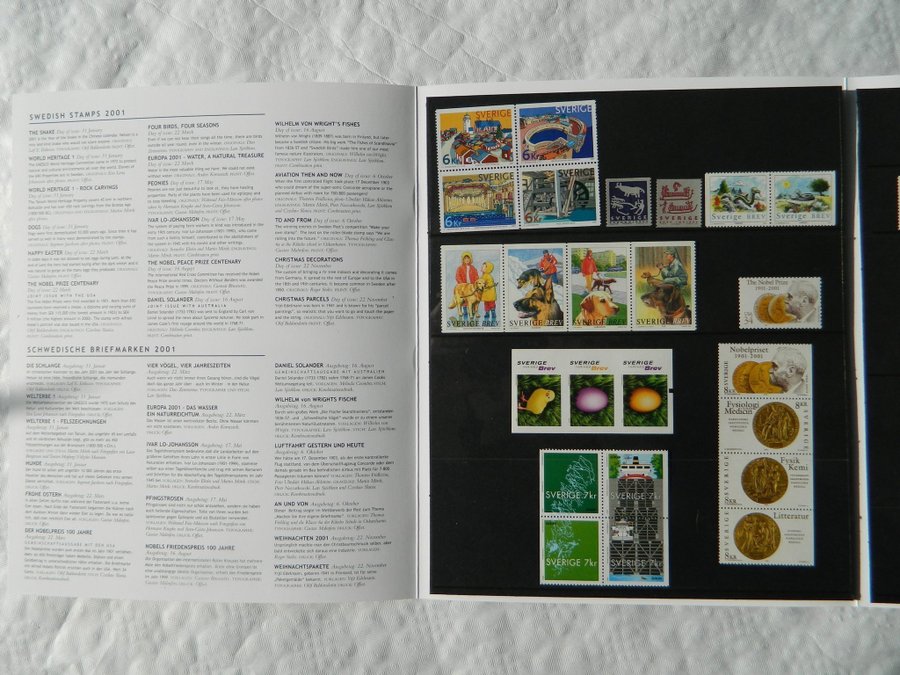 SV. FRIMÄRKEN ÅRSSATS 2001 MED 30 INRIKES BREV .. | Köp på Tradera ...