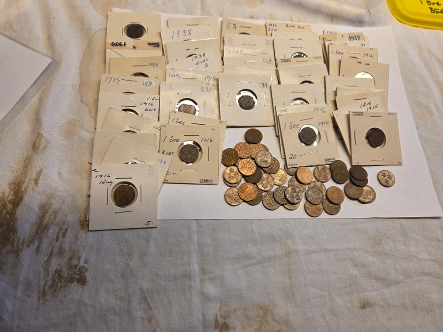 MYNTLOT GUSTAV V ETT ÖRE I BRA KVALITETER | Köp på Tradera (698950439)