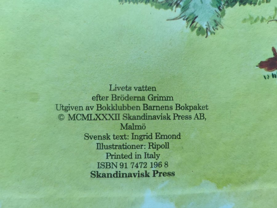Livets vatten - En saga av Bröderna Grimm, 1982 | Köp på Tradera ...