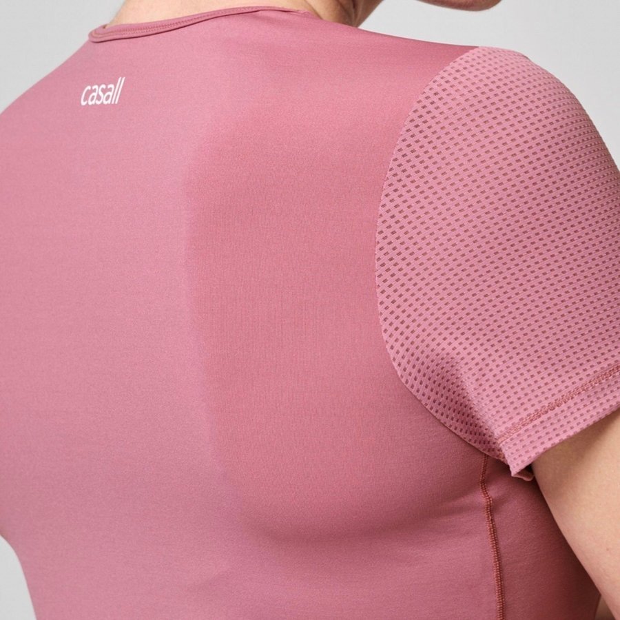 Casall ESSENTIAL MESH DETAIL TEE - MINERAL PINK | Köp på Tradera ...