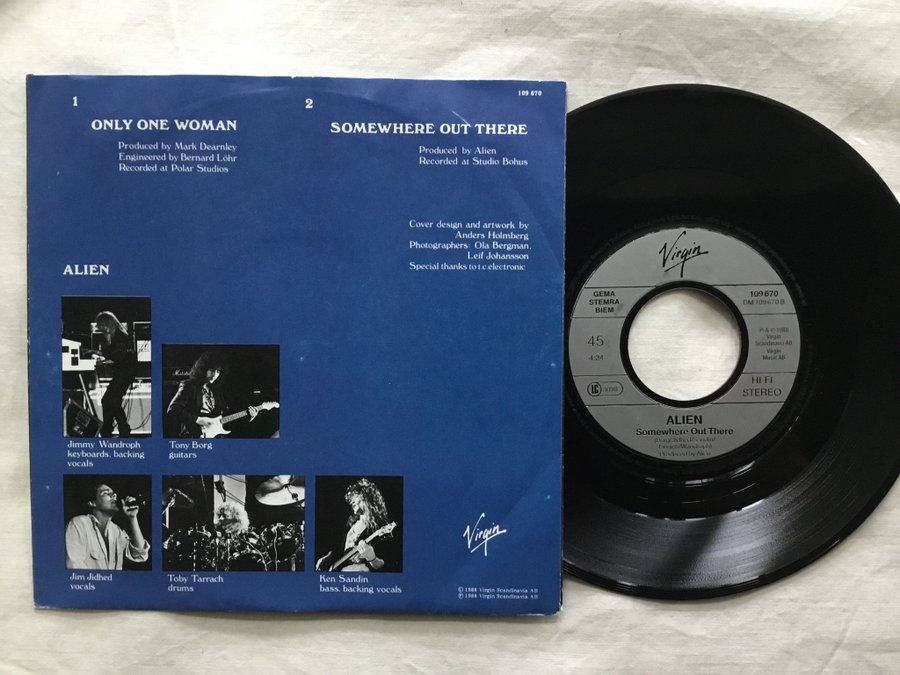 Se produkter som liknar Alien - Only One Woman - 7" V.. på Tradera ...