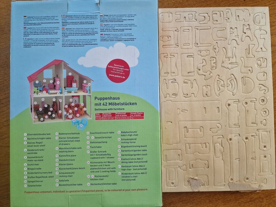 Trä byggsats till dockhus + möbler | Köp på Tradera (708061595)