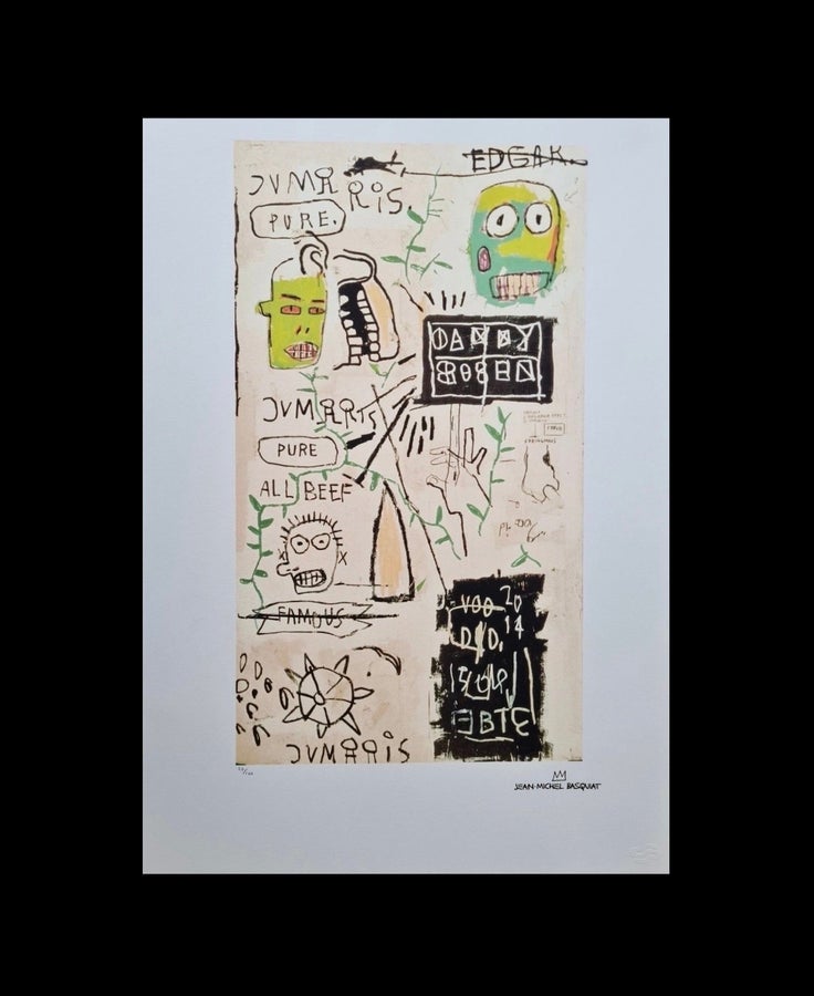 Jean Michel Basquiat litografi i limited editio.. | Köp på Tradera ...