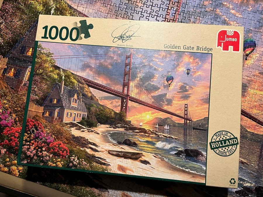 Jumbo pussel. 1000 bitars Golden Gate Bridge. S.. | Köp på Tradera ...