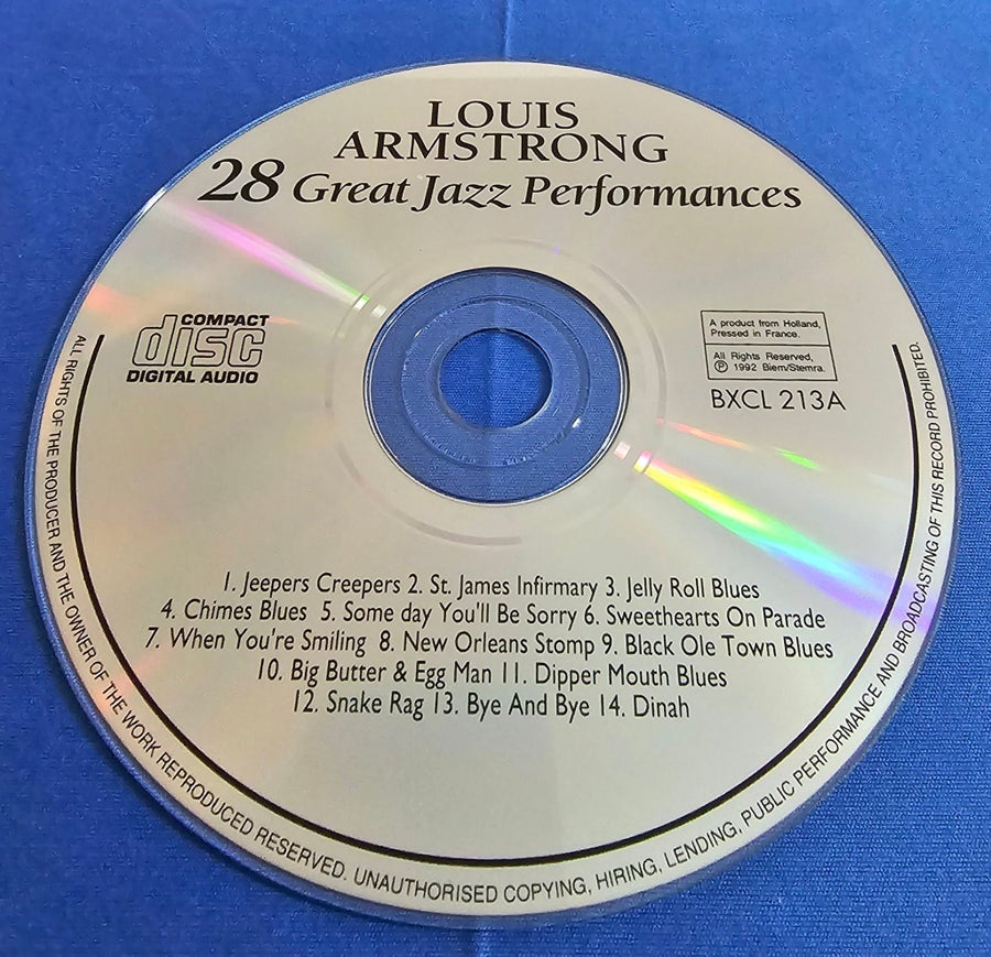 Louis Armstrong - 28 Great Jazz Performances CD A | Köp på Tradera ...
