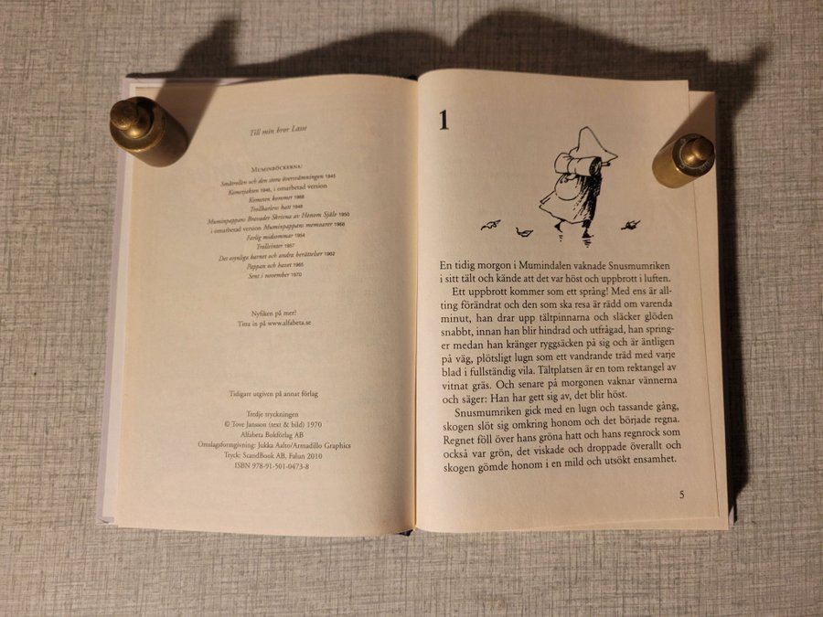 Mumin Moomin Bok . SENT I NOVEMBER. Tove Jansson | Köp på Tradera ...