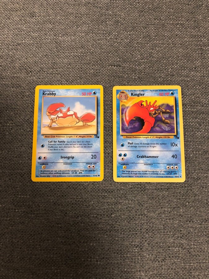 Pokémonkort Krabby & Kingler | Köp på Tradera (711967880)