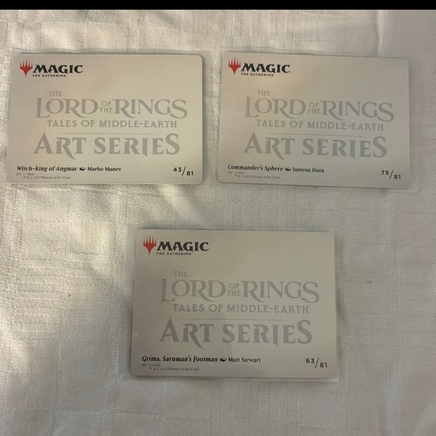 3 Magic The Gathering Lord of the Rings Art Ser.. | Köp på Tradera ...