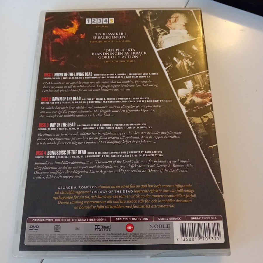 George A. Romero's Trilogy of the Dead | 4-Disc.. | Köp på Tradera ...