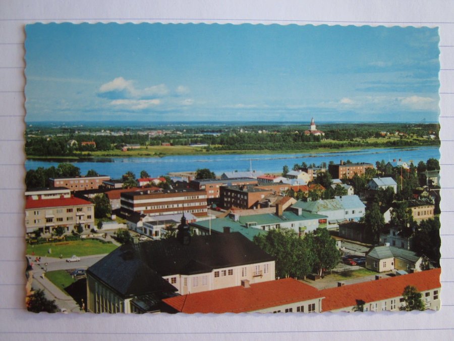 Haparanda - Vy över staden med Torneå i bakgrun.. | Köp på Tradera ...