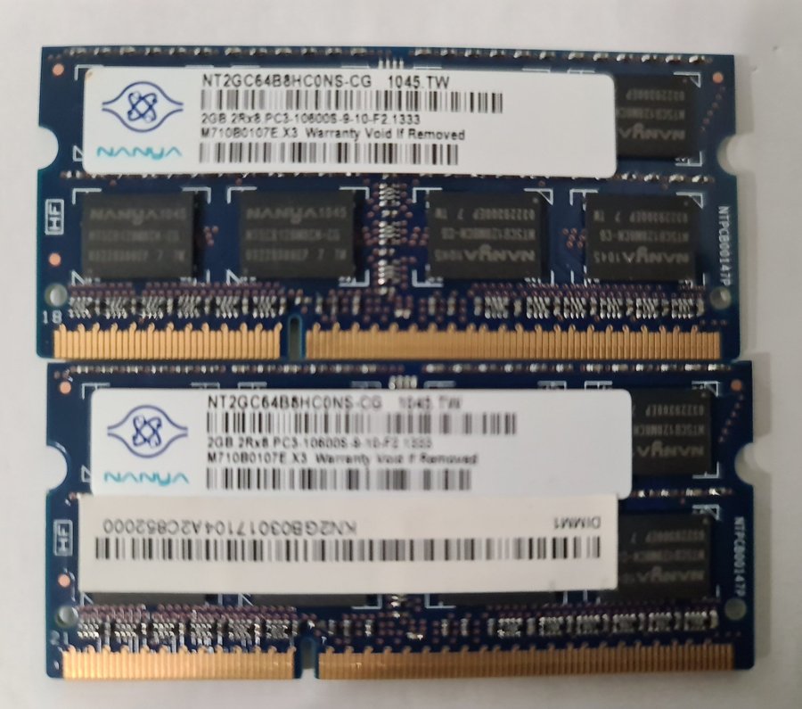 Nanya 2x2GB DDR3 RAM-minne | Köp på Tradera (733718382)