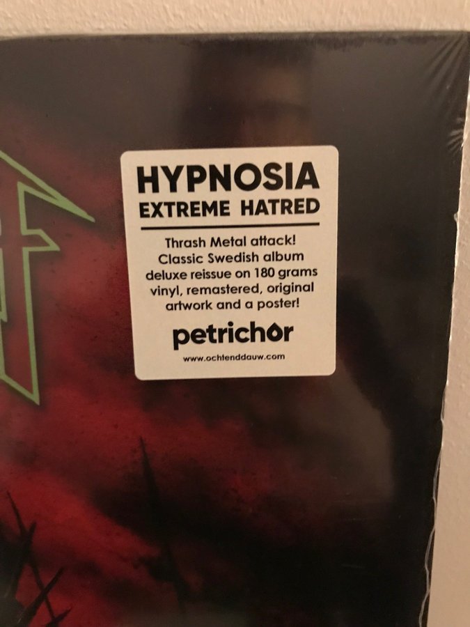 Hypnosia - Extreme Hatred (Transparent Red Vinyl) | Köp på Tradera ...
