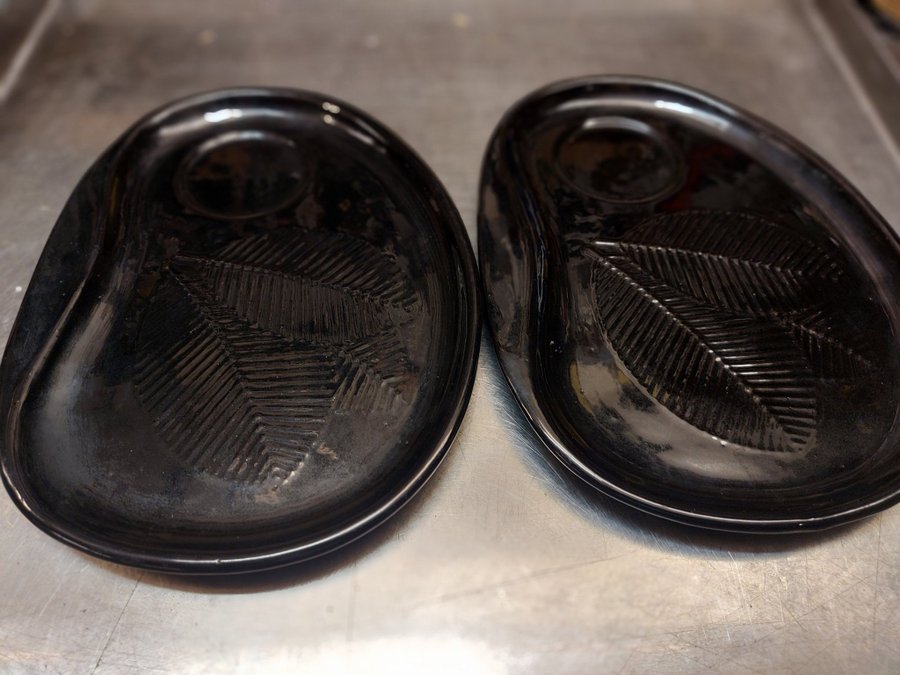 Retro frukost Assietter med Bladmotiv | Köp på Tradera (709845149)