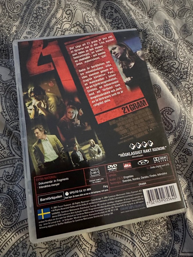 Se produkter som liknar 21 Gram DVD Sean Penn Benicio.. på Tradera ...