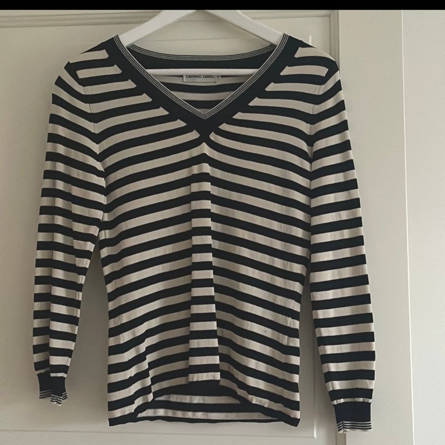 Vintage Gerard Darel blå beige blus, storlek T1/S | Köp på Tradera ...