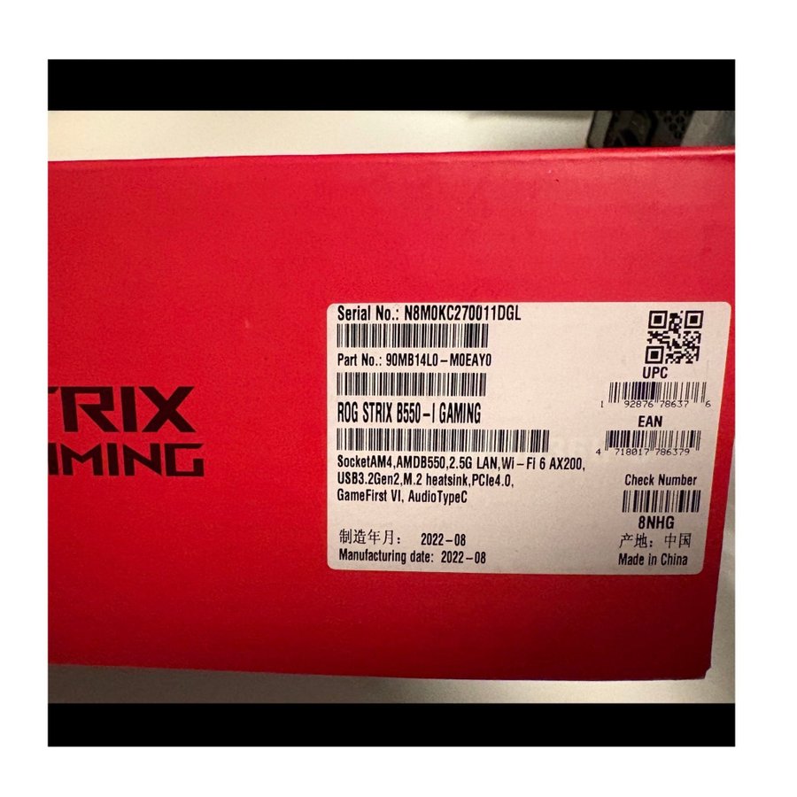 ASUS ROG STRIX B550-I GAMING Moderkort | Köp på Tradera (710200882)