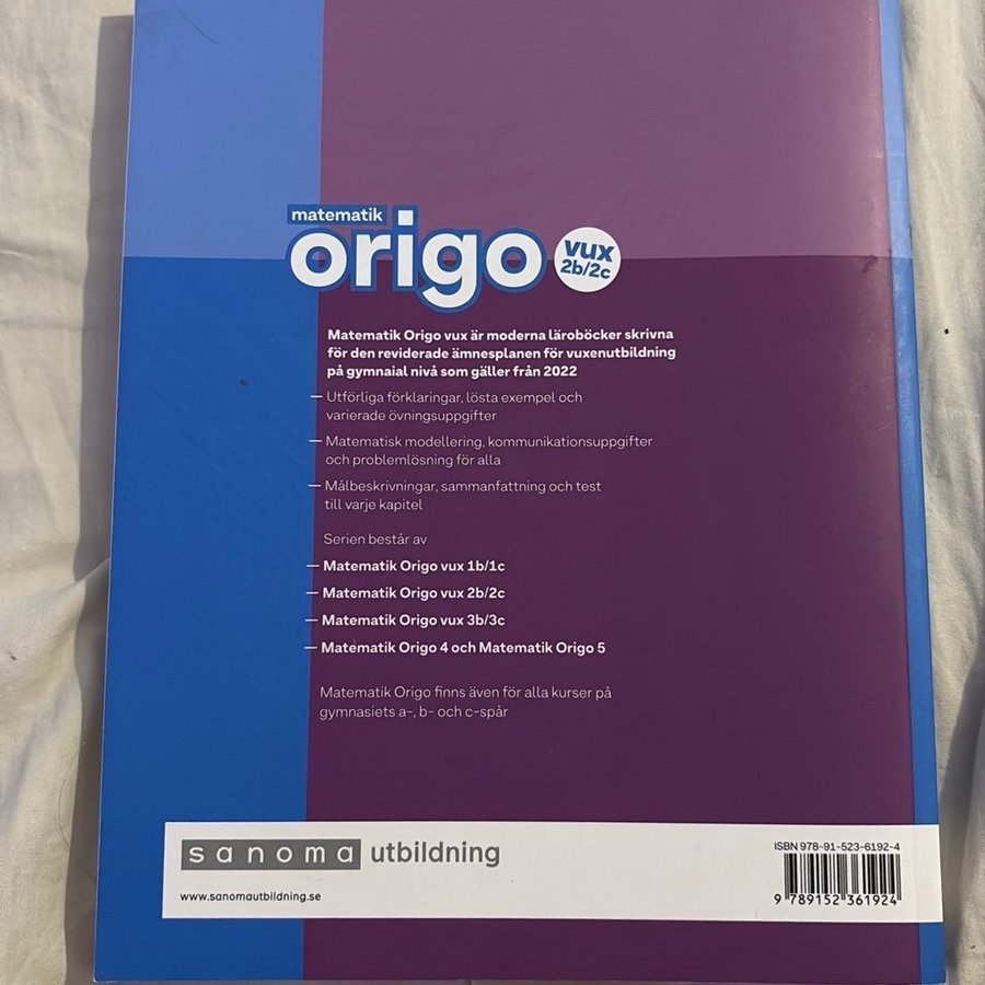 Se produkter som liknar Matematik Origo VUX 2b/2c av .. på Tradera ...